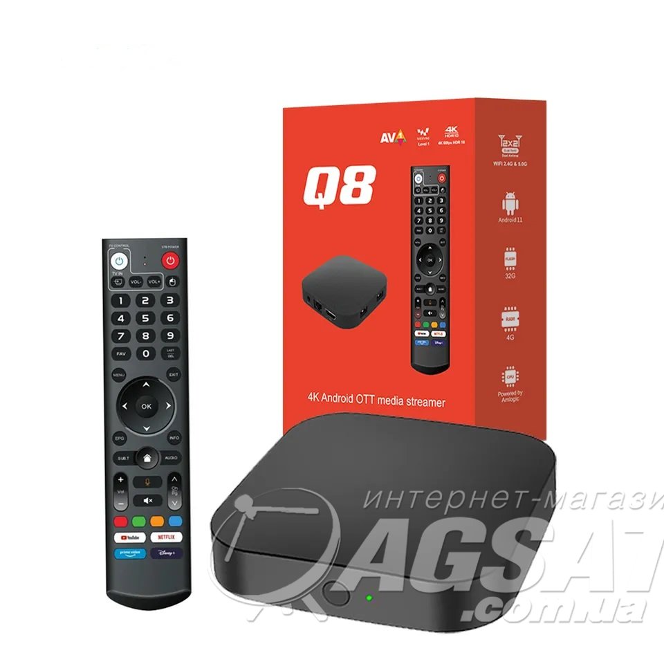 Смарт тв приставка Q8 Android TV Box: ціна, купити Q8 в Києві.