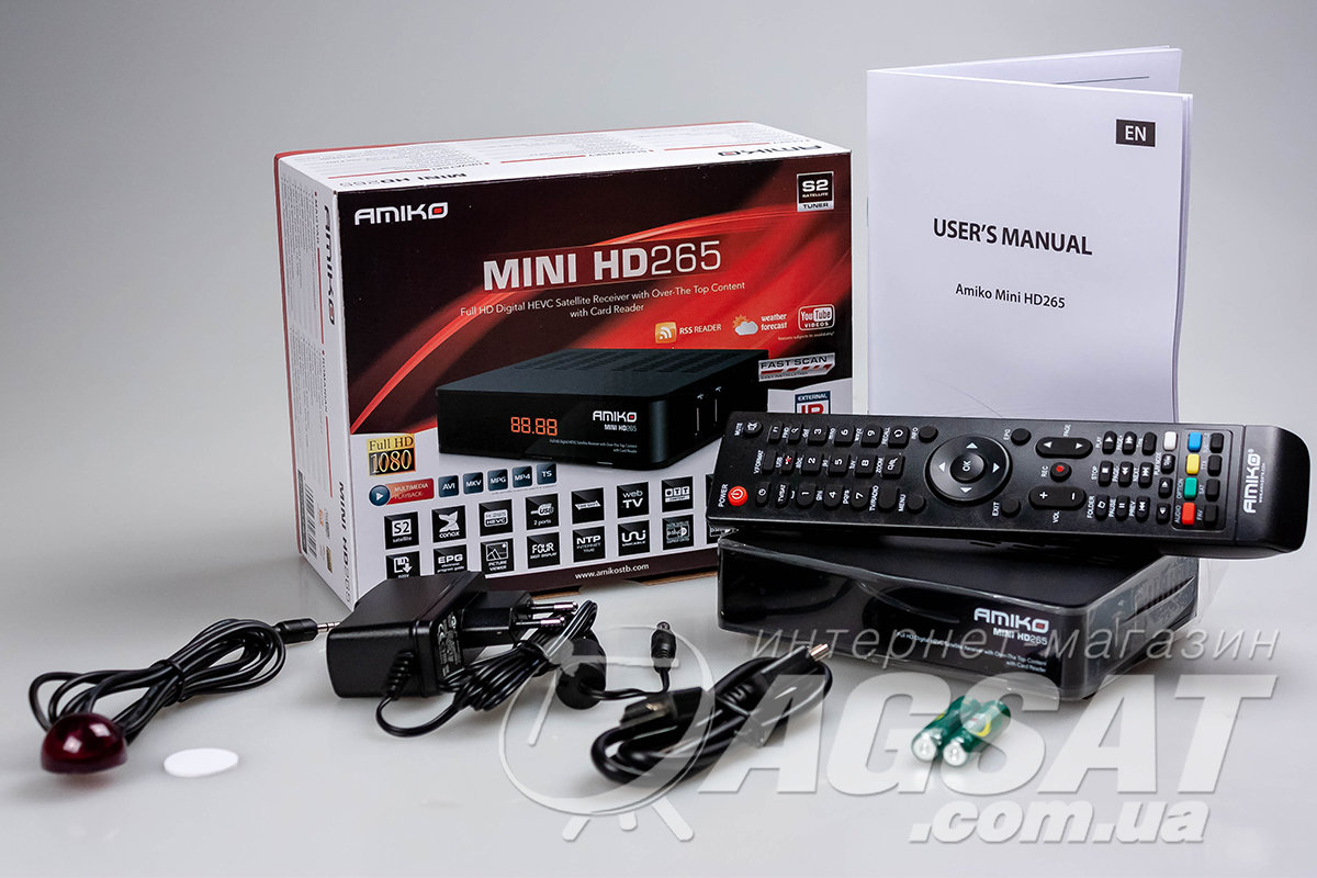 Спутниковый ресивер Amiko Mini HD265: цена 869 грн., купить Amiko Mini ...