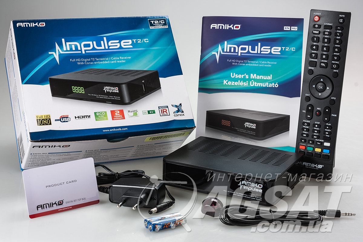 Комбинированный ресивер Amiko Impulse T2/C: отзывы, цена, купить Amiko Impulse T2/C