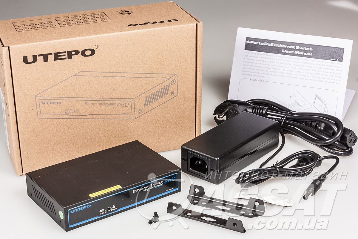 Switch POE Utepo UTP3-SW04-TP60 4*100Mbit
