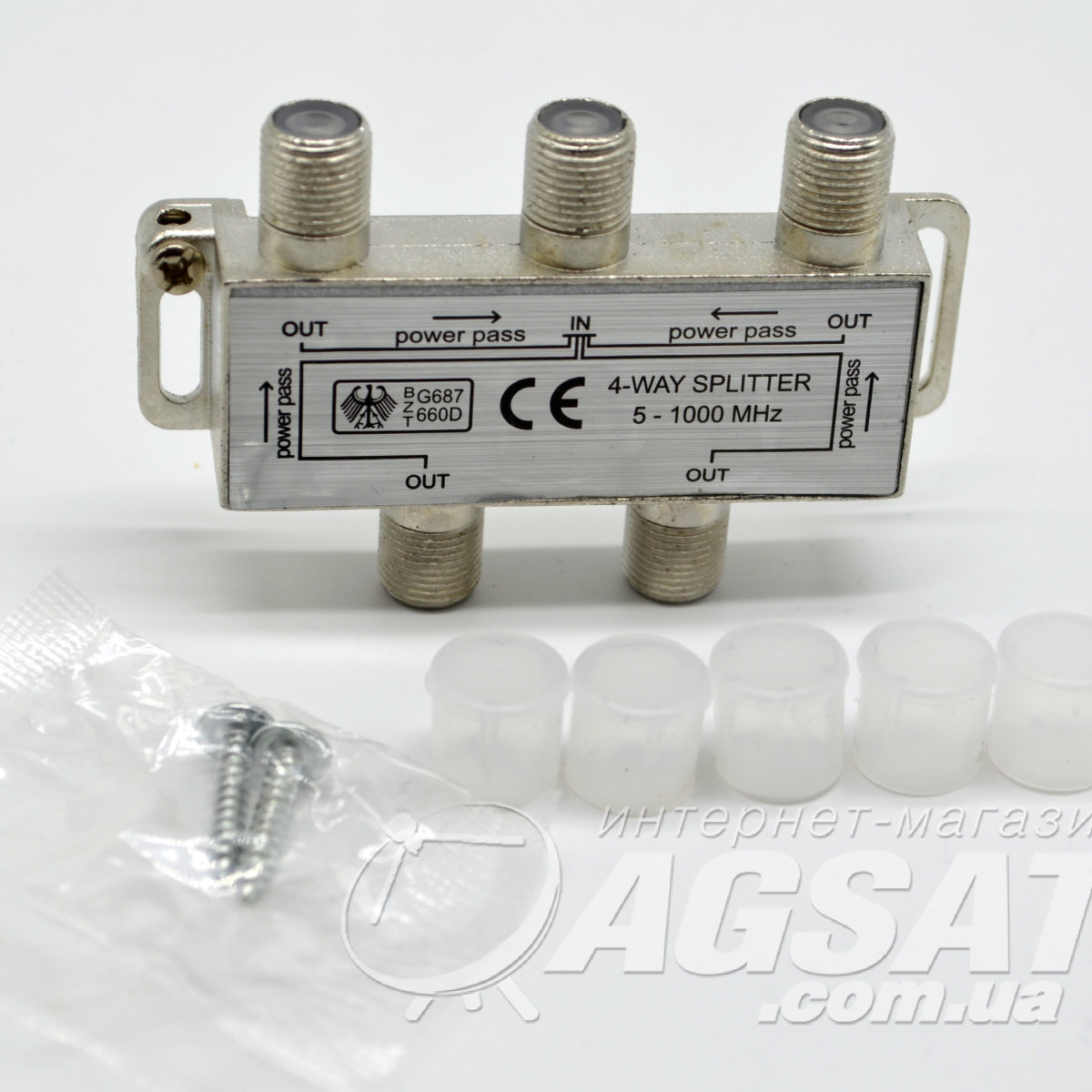 Splitter 1/4 power pass 5-1000 MHz