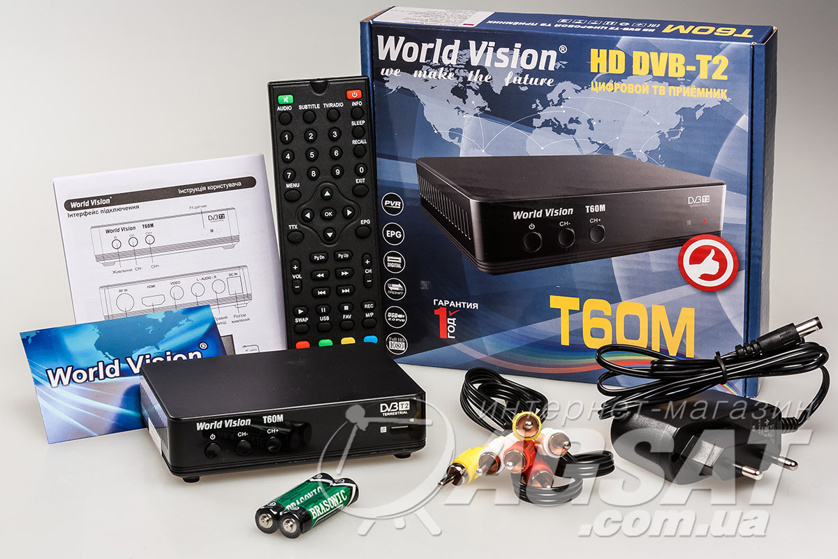 Эфирный ресивер World Vision T60M T2: цена, купить World Vision T60M в ...