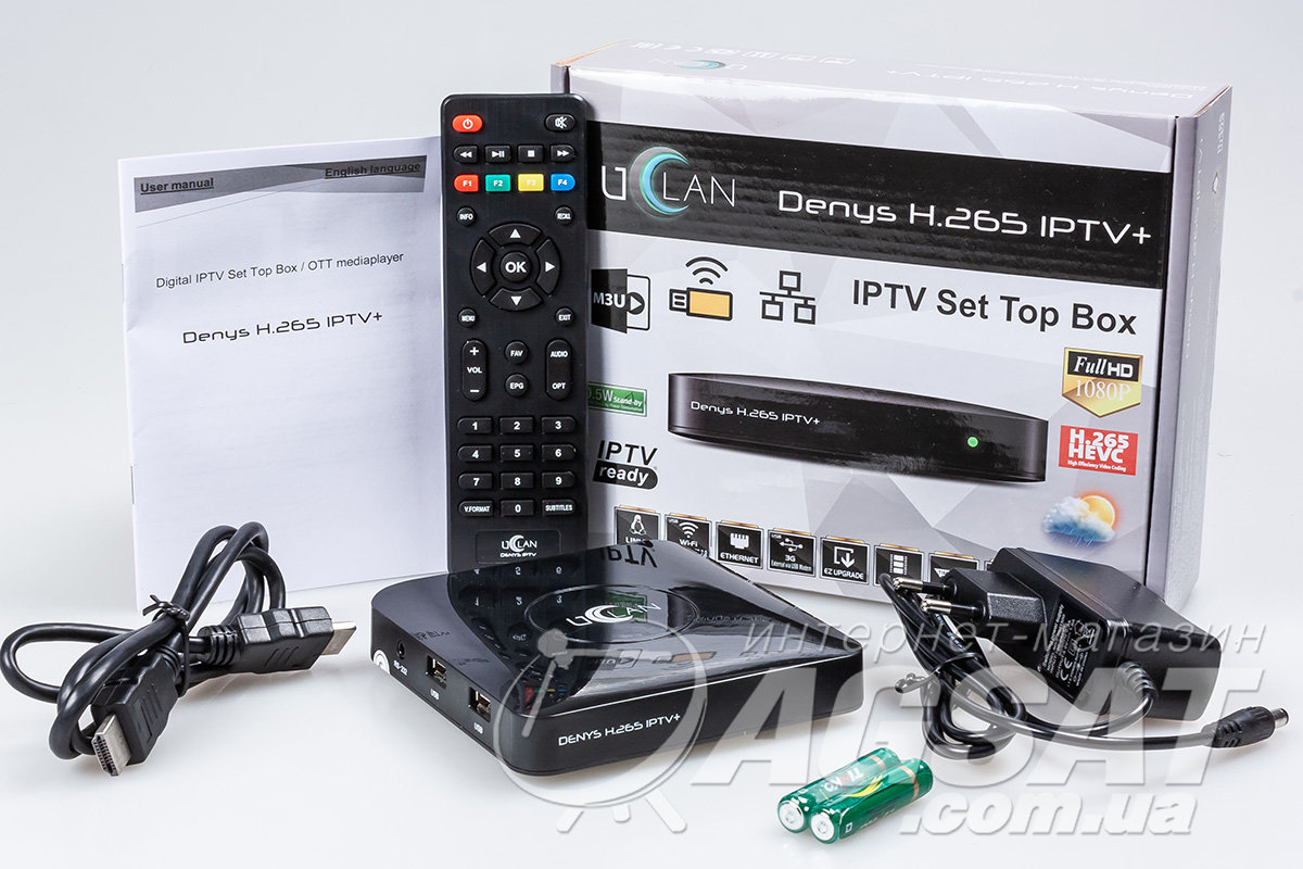 UCLAN Denys H.265 IPTV+ Plus за 1 025 грн. – IPTV приставка для телевизора по низкой цене в Киеве.