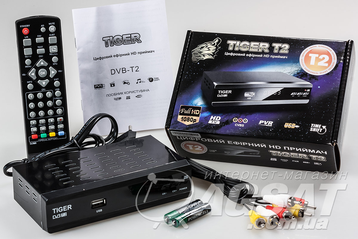 Цифровой эфирный приемник Tiger T2: отзывы, цена, купить Tiger T2 в Киеве.
