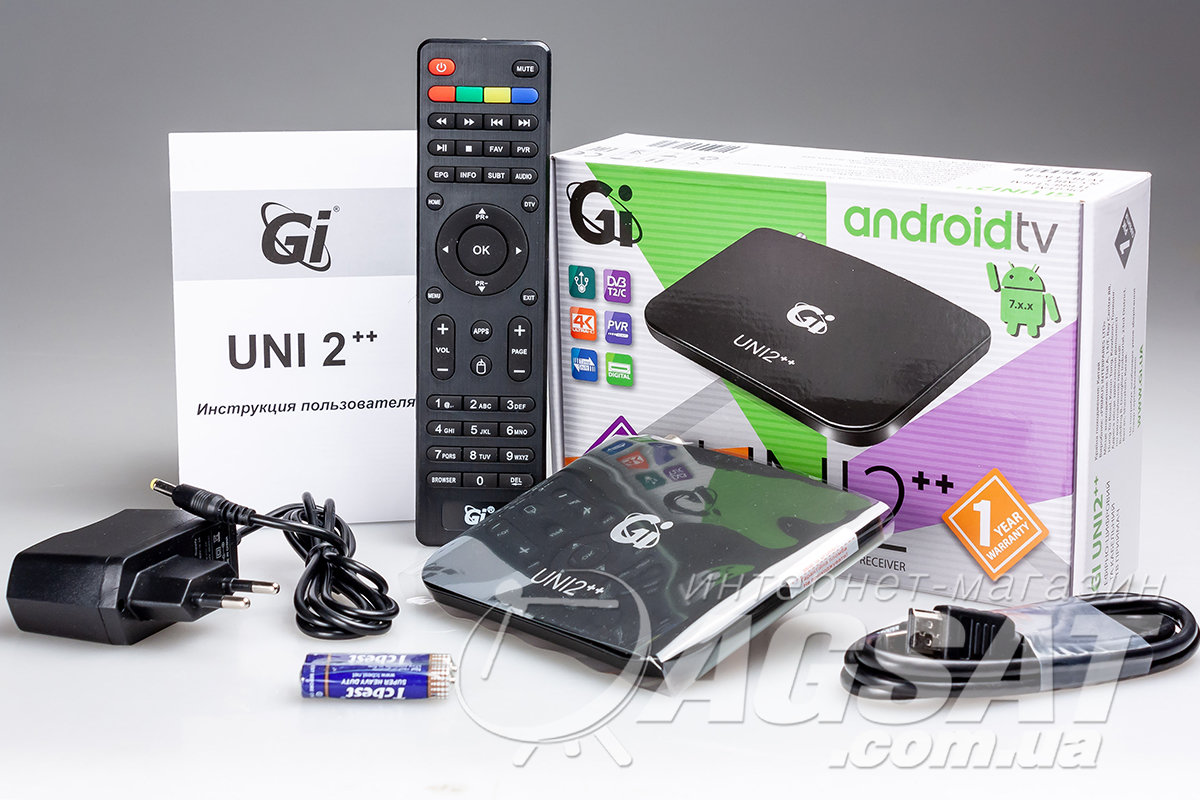 GI Uni 2++ | Купить Android DVB-T2 ресивер в Украине. Доставка Киев ...