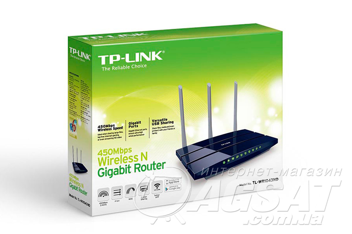 Маршрутизатор TP-LINK TL-WR1043ND: цена, купить роутер TP-LINK TL-WR1043ND