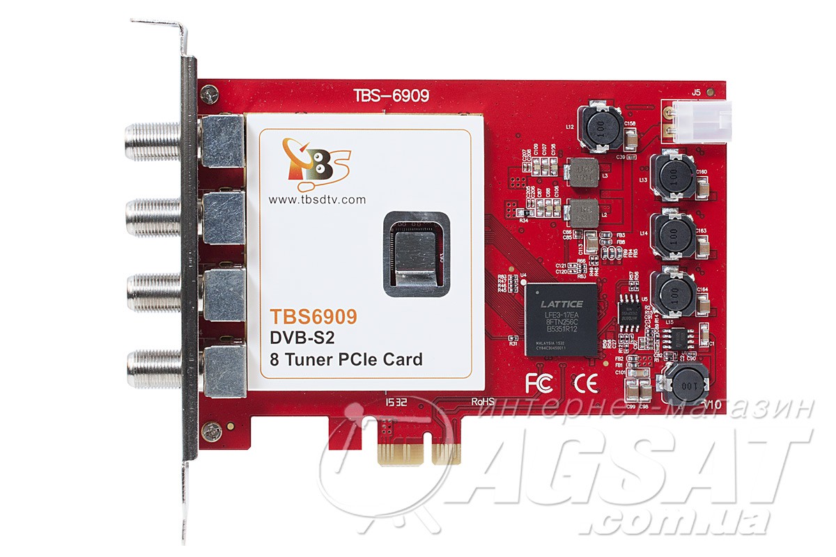 TBS6909 DVB-S2 8 Tuner PCIe Card