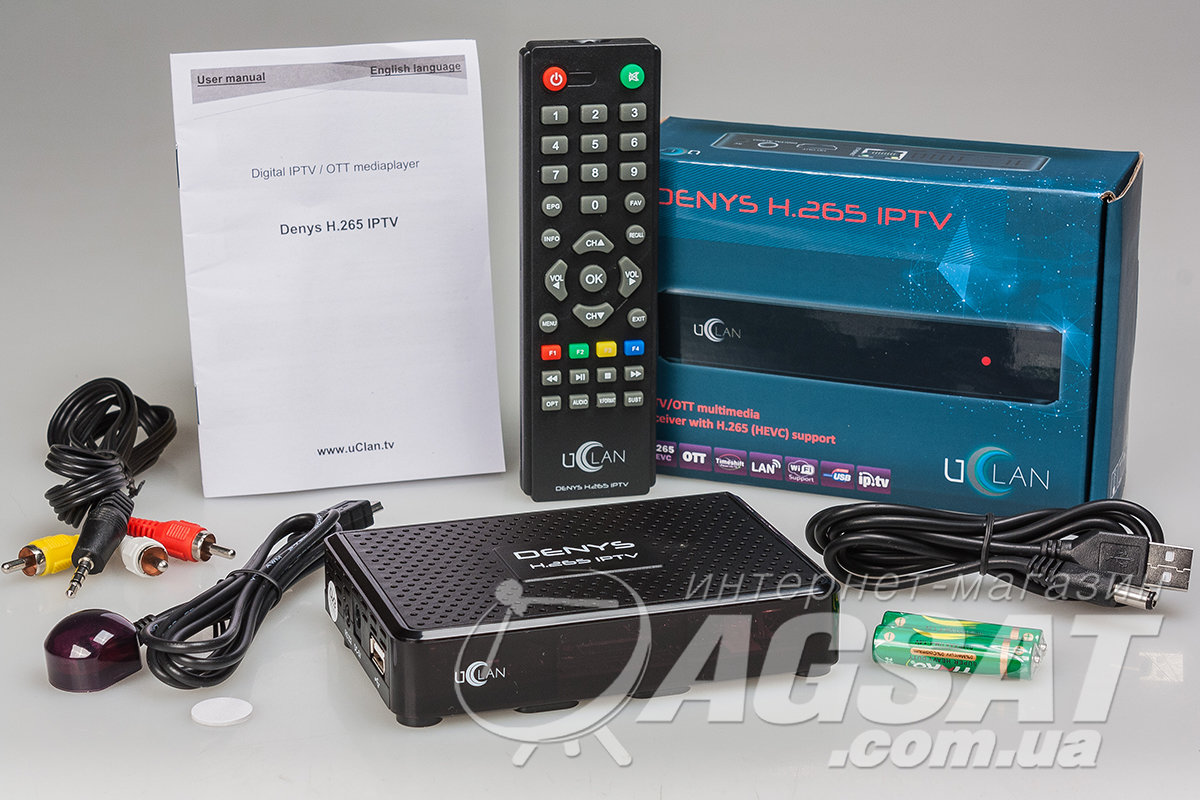 IPTV приставка UCLAN Denys H.265 IPTV: отзывы, цена, купить UCLAN Denys IPTV в Киеве.
