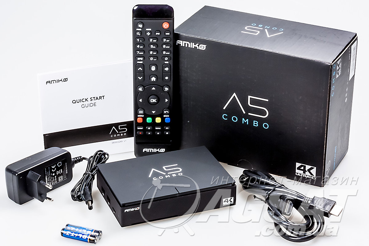 Спутниковый ресивер на Android Amiko A5 Combo 4K: цена 2 118 грн., купить Amiko A5 Combo в Киеве.