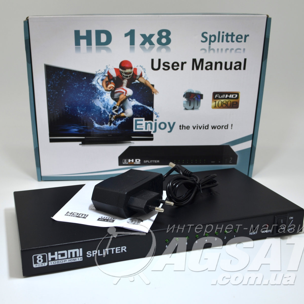 HDMI сплиттер 1x8