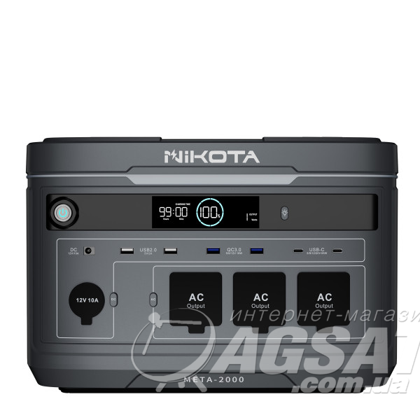 Зарядна станція NIKOTA META-2000 2016Wh/2300W/4000W (NCM акумулятор), з ...