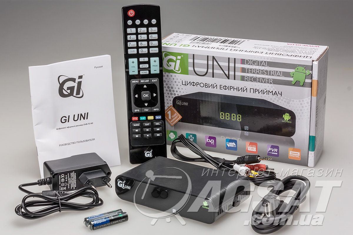 Эфирный Т2 ресивер на Android GI Uni: цена, купить GI Uni T2 в Киеве.