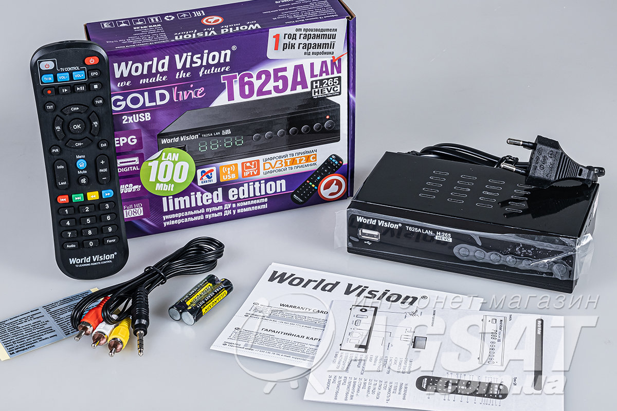 World Vision T625A LAN – Приставка Т2. Ціна, купити World Vision T625A ...