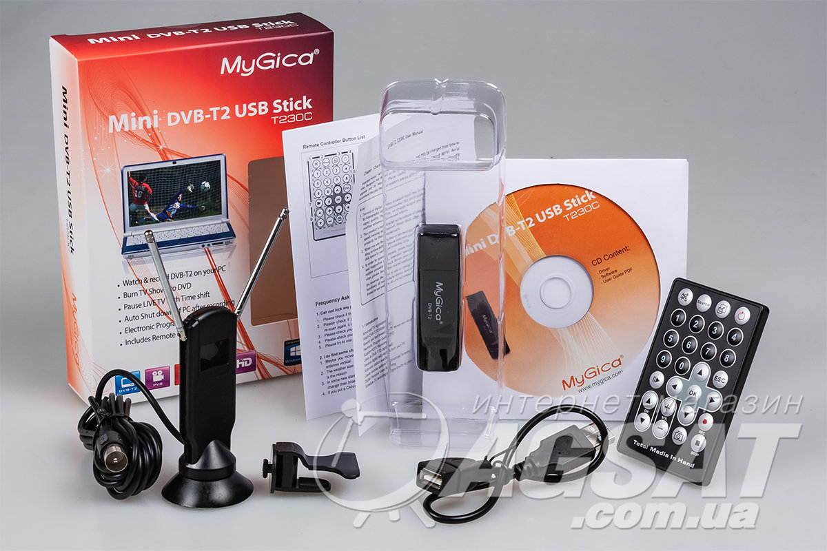 DVB-T2 USB тюнер Geniatech MyGica T230: отзывы, цена, купить MyGica T230