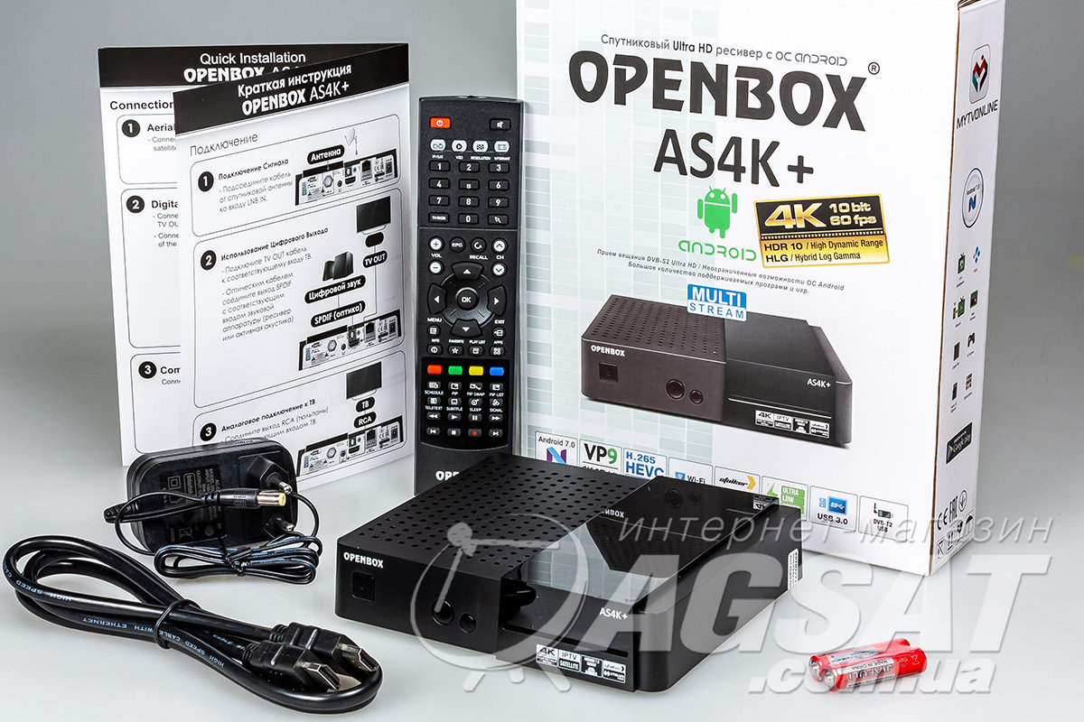 Openbox AS4K+ спутниковый ресивер на Android. Цена, купить Openbox AS4K Plus в Киеве.