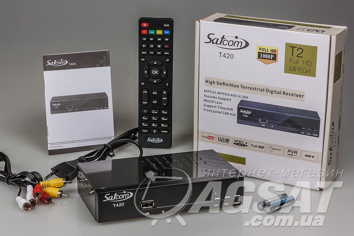 Satcom T420 IPTV DVB-T2 за 359 грн. - эфирная Т2 приставка по низкой ...