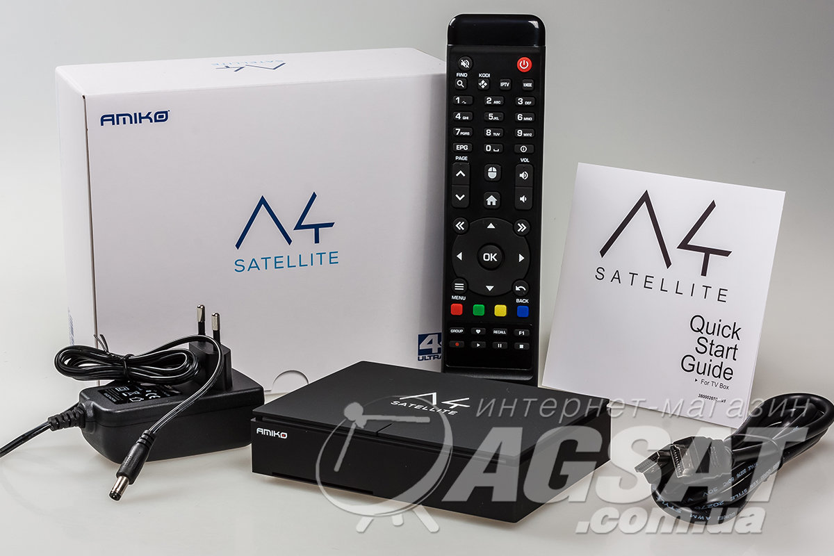 Спутниковый ресивер на Android Amiko A4 Satellite 4K: цена, купить ...