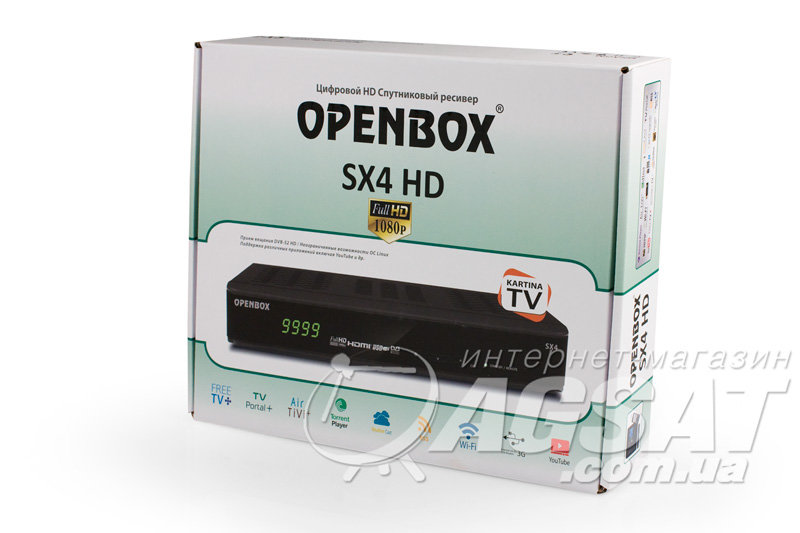 Спутниковый HD ресивер Openbox SX4 HD: купить в Киеве, в интернет магазине. Спутниковый тюнер ...